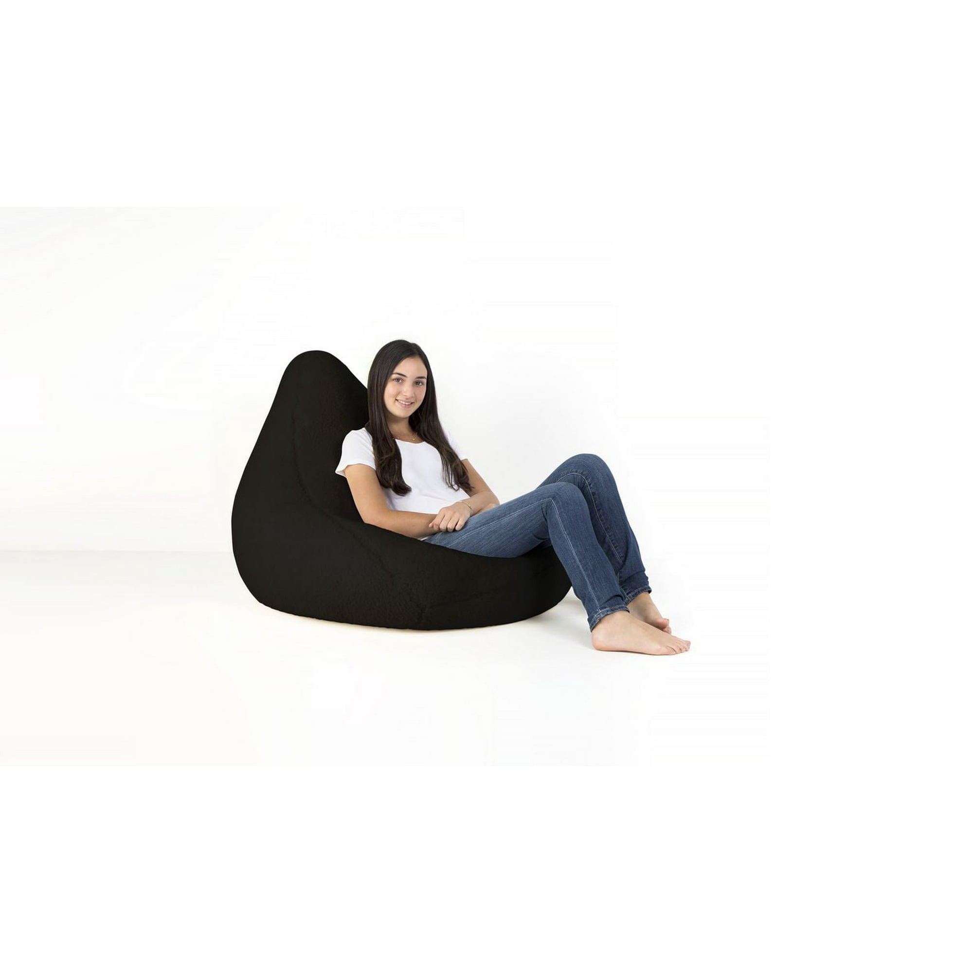 Click here for Mainstays Lounge & Co Black Sherpa Bean Bag Cover prices