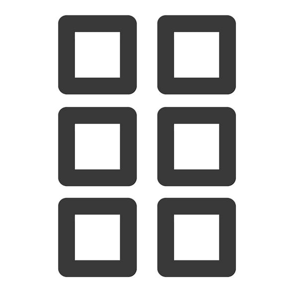 mmirethe 6 Pack Filleted Corner Square Light Switch Stickers Surround ...