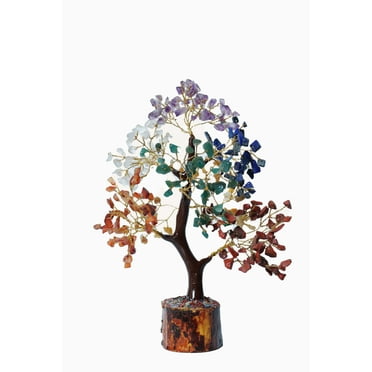 7 Chakra Tree of Life Crystal Tree for Office, and Desk Decor ...