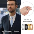 8Pcs 4 Colors 201 Stainless Steel Finger Rings Frosted Mixed Color 6mm ...