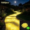 1000PCS Luminous Decorative Stones, Glow in The Dark Garden Gravel ...