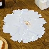 Farfi Beautiful Flower Shape Placemat Exquisite Fine Texture Polyester ...