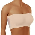 Tqwqt Womens Plus Size Strapless Bra Bandeau Tube Removable Padded Top