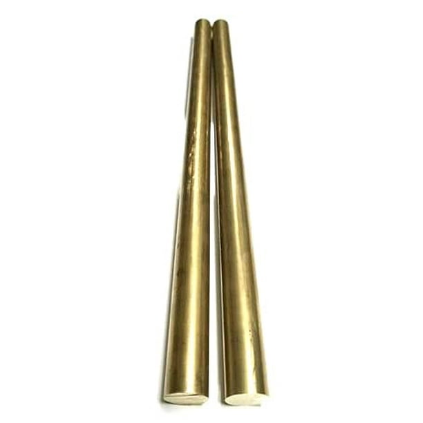 AC/DC Wire And Supply (2) 5/8" C360 Brass Round Rod 2 x 12" Long Solid ...