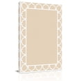 Beige Canvas Wall Art for Living Room, Geometric Morocco Printed Border ...