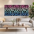 Animal Gradient Canvas Wall Art 3 Panels, Leopard Print Framed Wall ...