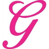 2.75in x 3in Pink Cursive G Monogram Sticker Fancy Vinyl Vehicle ...