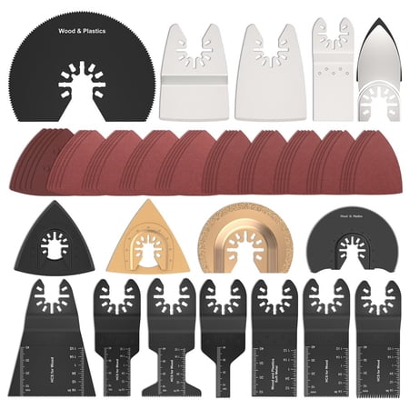 AMERTEER 66Pcs Oscillating Saw Blades Set Heavy-Duty Universal ...
