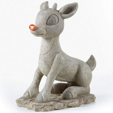 18" Rudolph the Red-Nosed Reindeer Solar Powered Christmas Outdoor ...