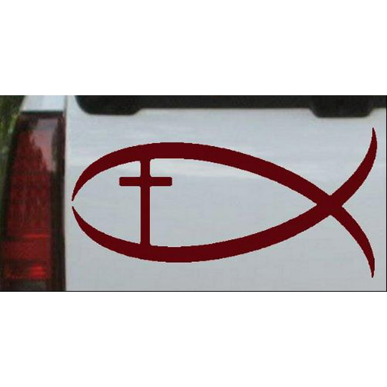 Red Christian Fish Symbol