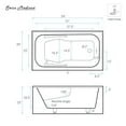 Voltaire 54 x 30 Skirted Right Drain Soaking Apron Bathtub in Glossy ...