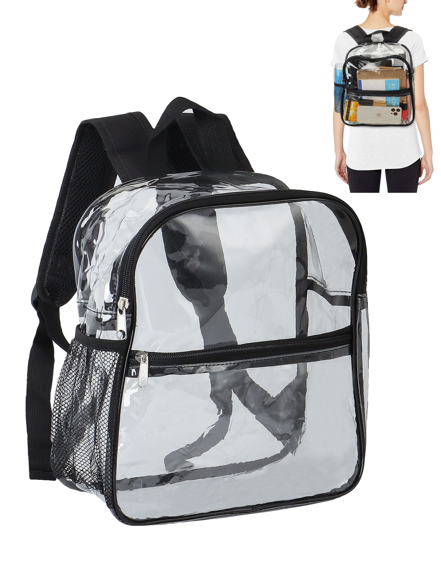 Luxtrada Clear Small Backpack Stadium Approved, Water proof Transparent ...