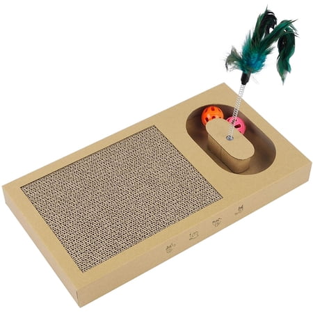 Wgthhk Rectangle Cat Scratcher Pad Cats Scratching Toy Corrugated Paper ...