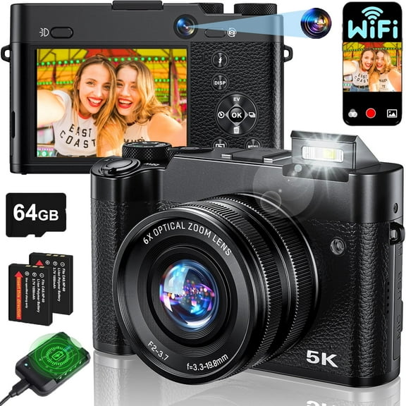 5K 96MP Digital Camera for Photography with 6X Optical Zoom,2026 ...