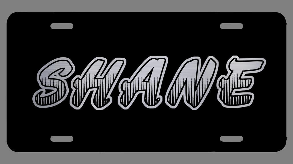 Shane Name Etched Style License Plate Tag Vanity Novelty Metal | Etched ...