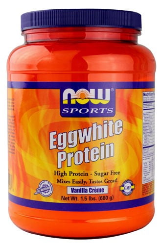 NOW Sports Eggwhite Protein Powder, Vanilla Crème, 20g Protein, 1.5 Lb ...