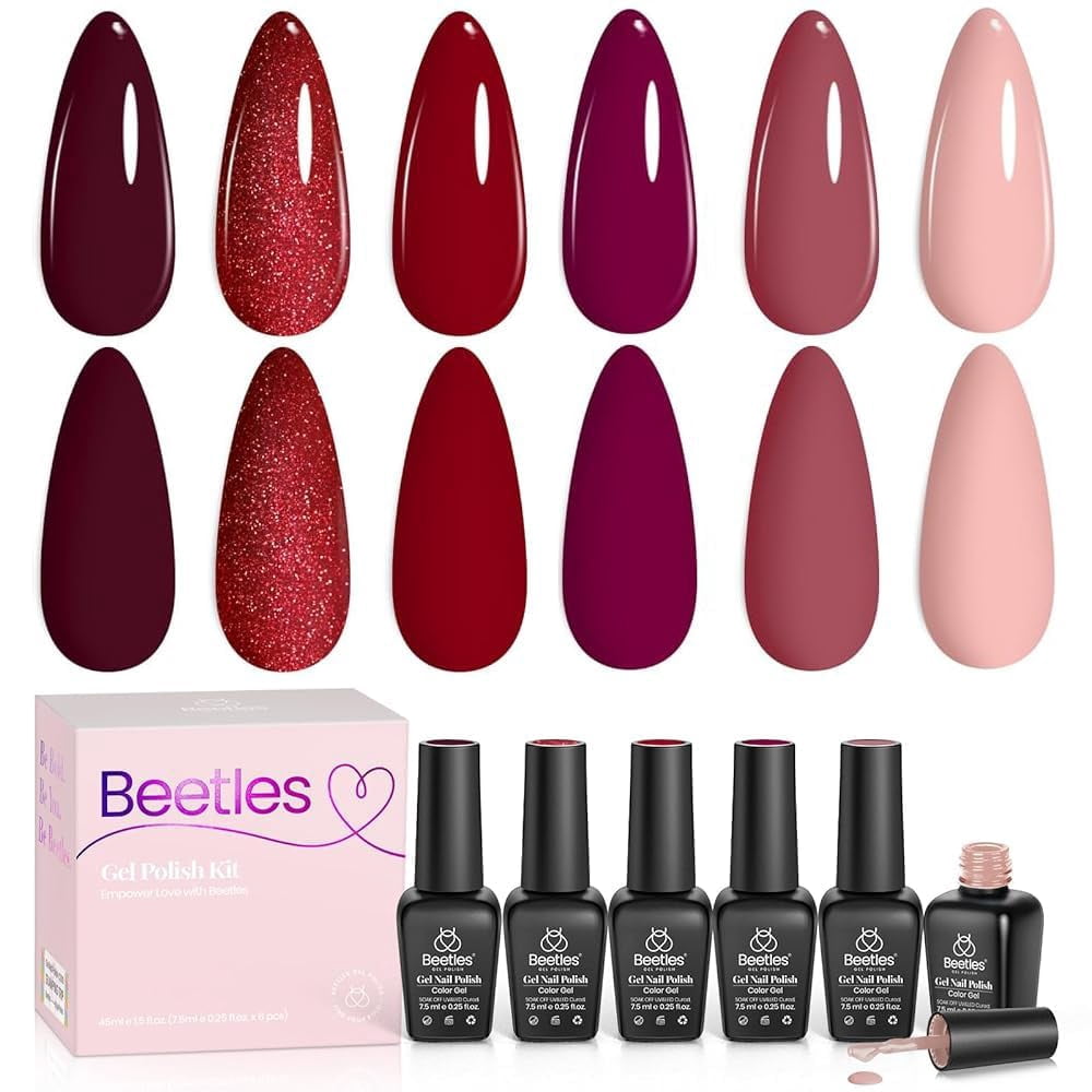 Esmalte de uñas en gel Beetles Marvelous Lady Collection, 6 colores ...