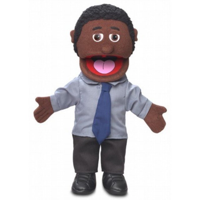 14" calvin, black dad / businessman, hand puppet - Walmart.com ...