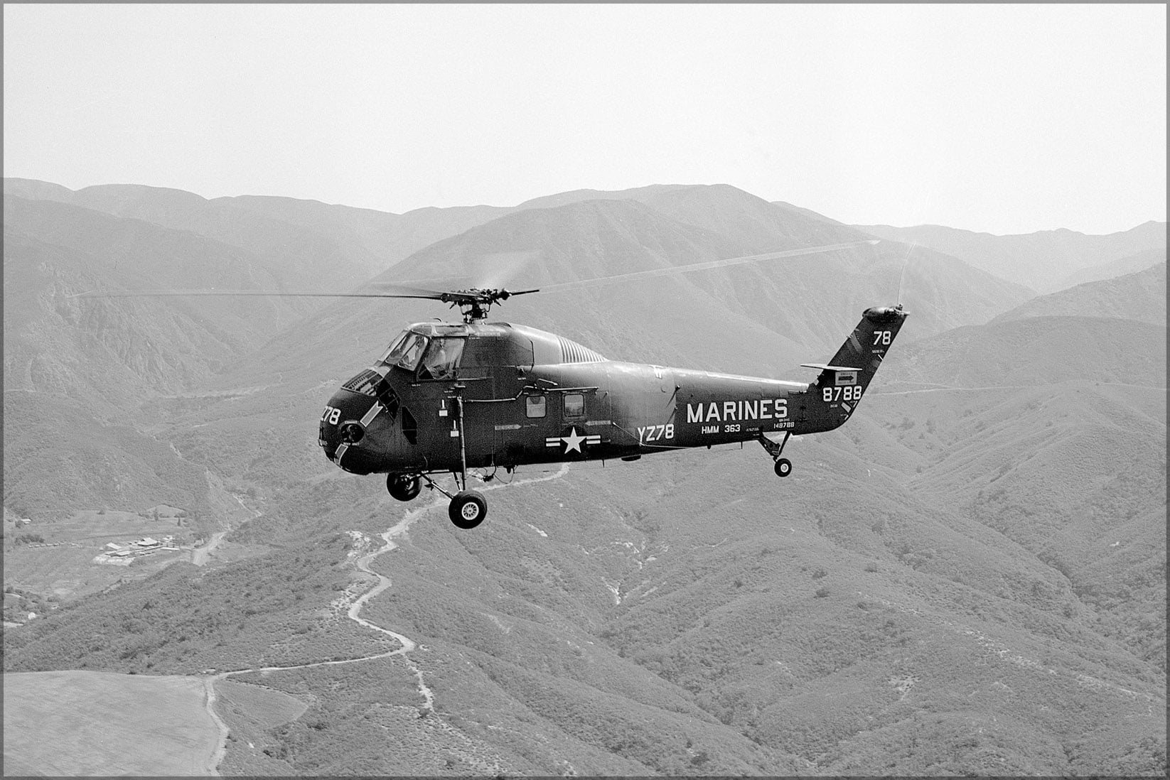 24"x36" Gallery Poster, marine corps Sikorsky H-34 uh-34d seahorse ...