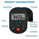 Runleader Quad Countdown Digital Kitchen Timer LCD 12/24H Clock Loud ...