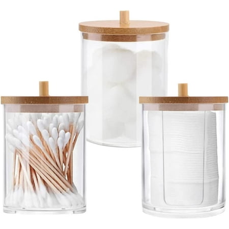 Pieces Cotton Swabs Organizer Box Cotton Swab Dispenser Cylinder Holder ...