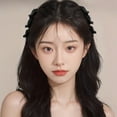 2 Pcs Double Layer Hair Clip Hairs Styling Clips Flocking Braided Hair ...