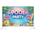 7x5ft Summer Pool Party Backdrop Flamingo Float Water Theme Background ...