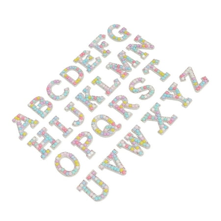 English Letter Sticker,26pcs Self Adhesive Letter Pearl Rhinestone ...