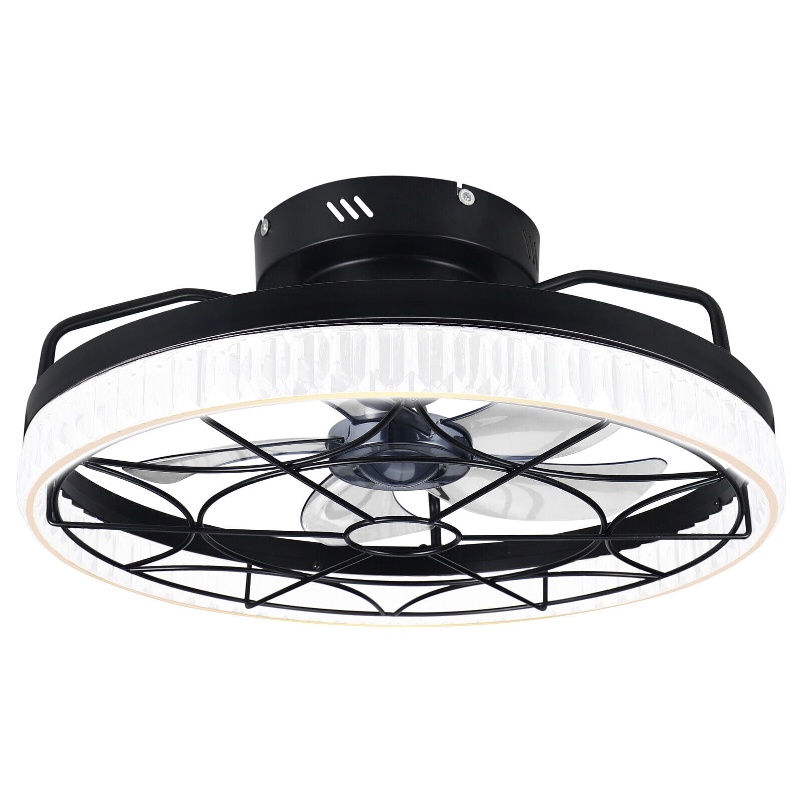 20" Small Caged Ceiling Fans with Lights and Remote & APP Control ...