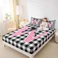 Catabedysis Black Bows Letter W Bed Sheets,Girly Bowknot Full Size ...