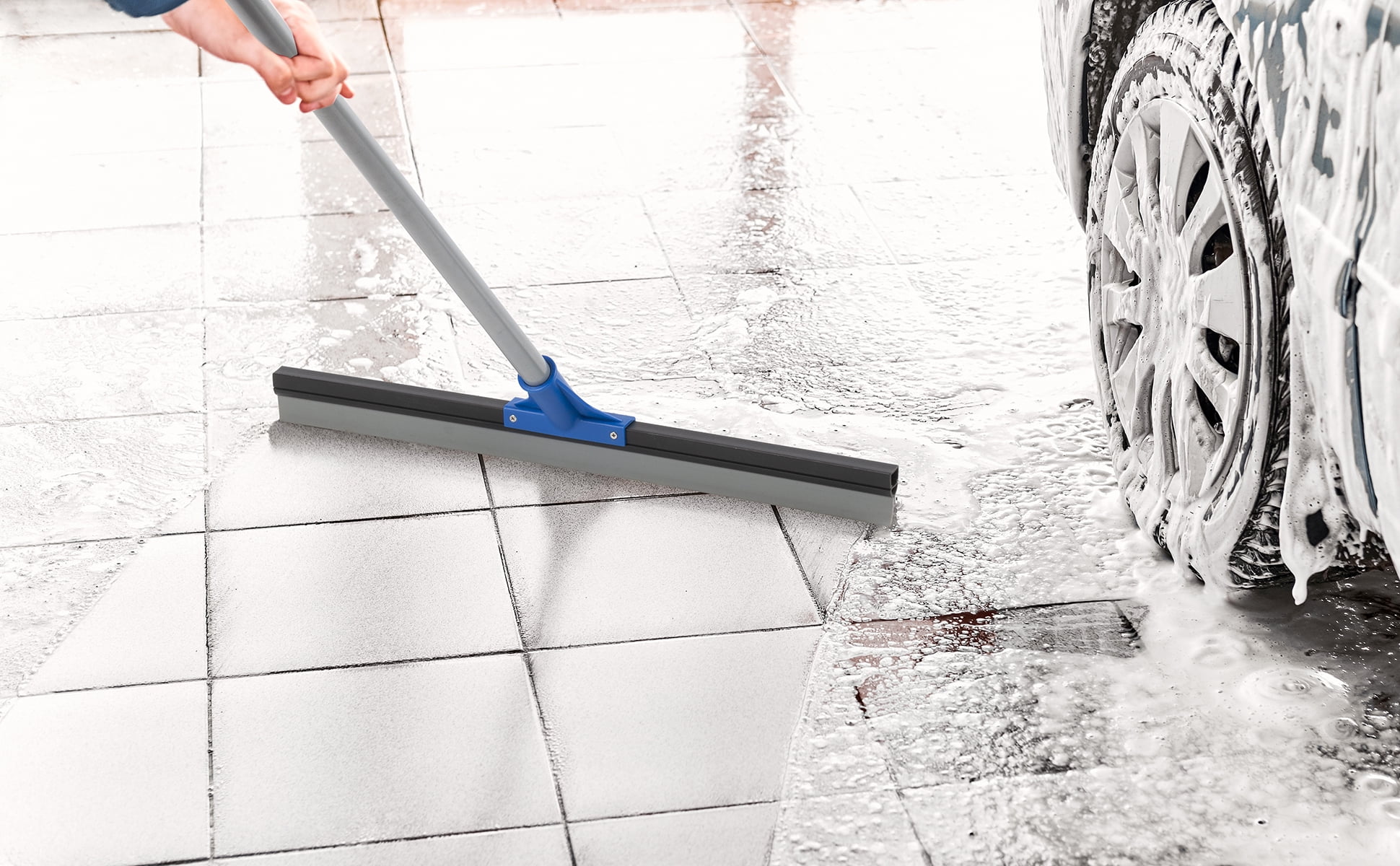 DSV Standard Professional Floor Scrubber Squeegee with Long Handle ...
