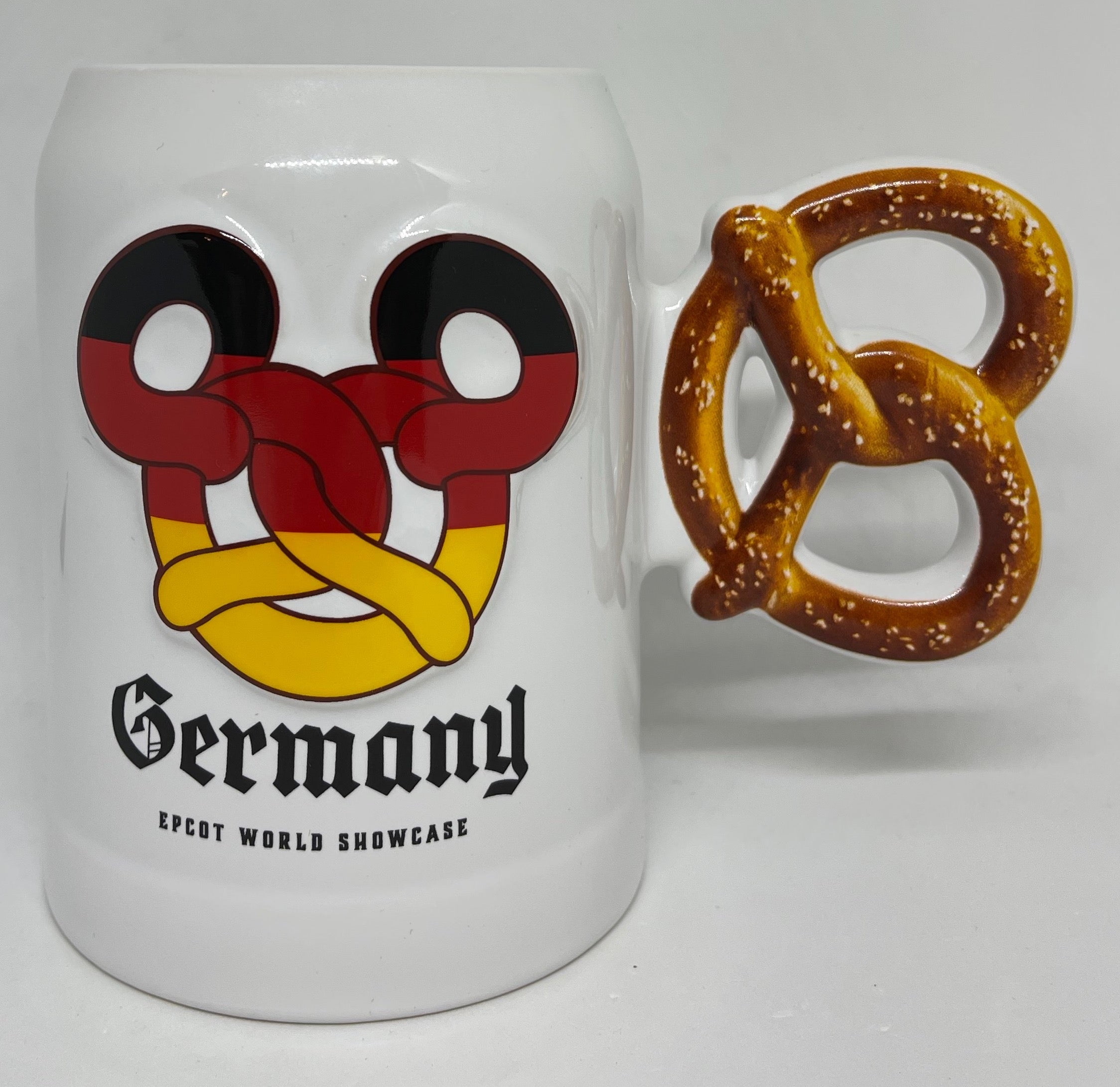 Disney Parks Epcot Germany Mickey Pretzel Ceramic Coffee Mug New ...