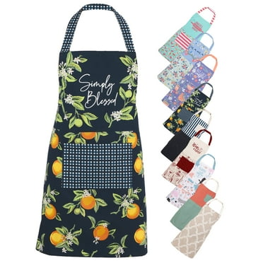 Colorful apron designed with pockets and waterproof features ...