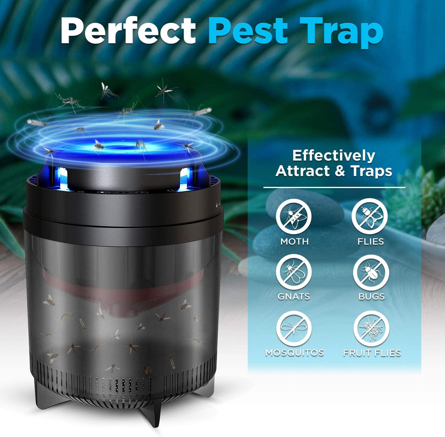 White Kaiman Bug and Flying Insect Trap – Indoor – Easy Plug & Leave Design