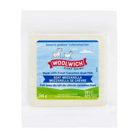 Woolwich Goat Dairy - Goat Mozzarella Cheese 28% M.F., 200g | Walmart ...