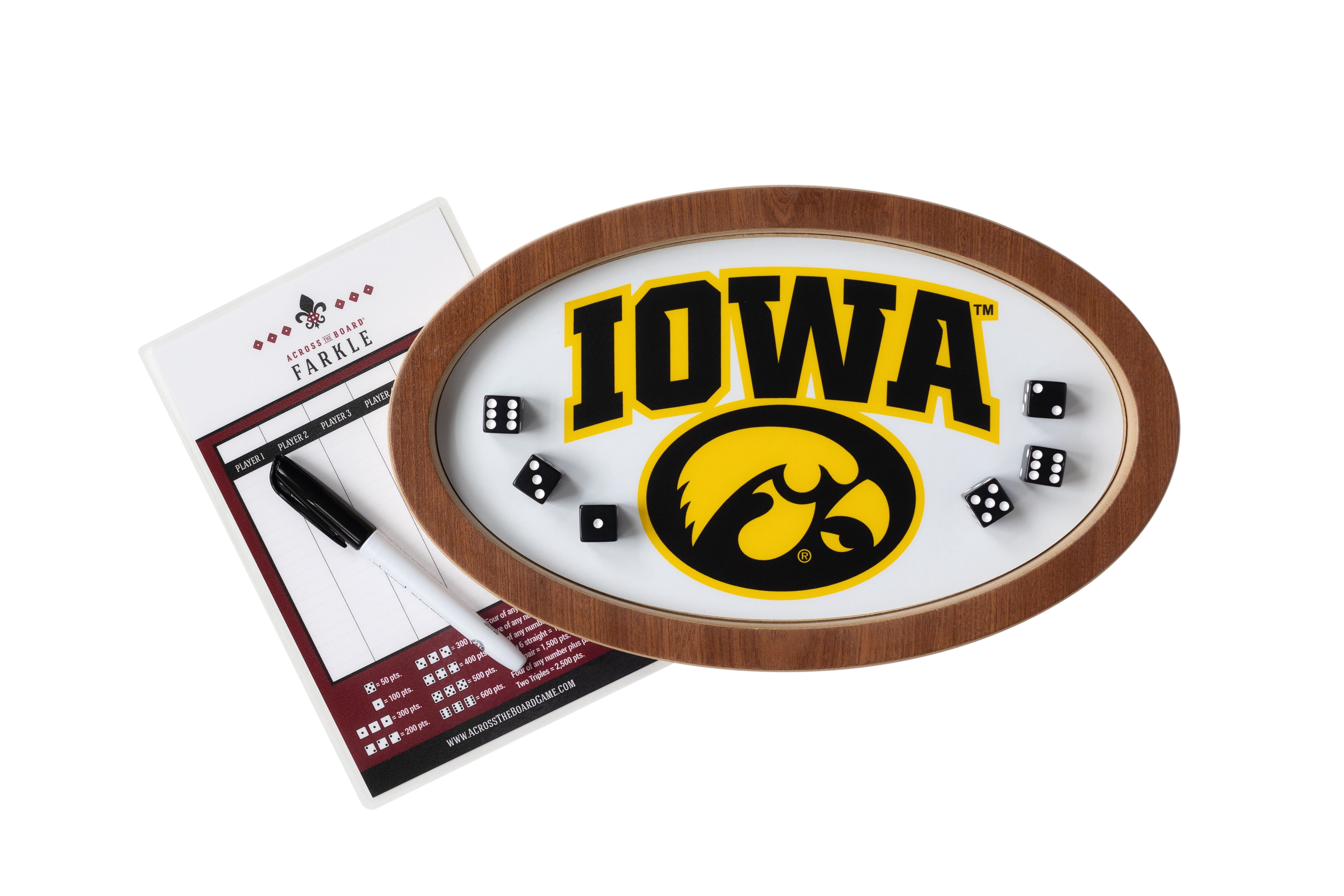 Officially Licensed University of Iowa Hawkeye Farkle Dice Game from ...