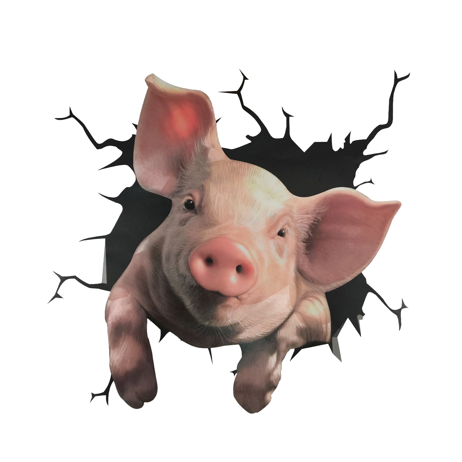 ZHAGHMIN Large Dining Room Wall Decor Sticker Pig Puppy Paste Window ...