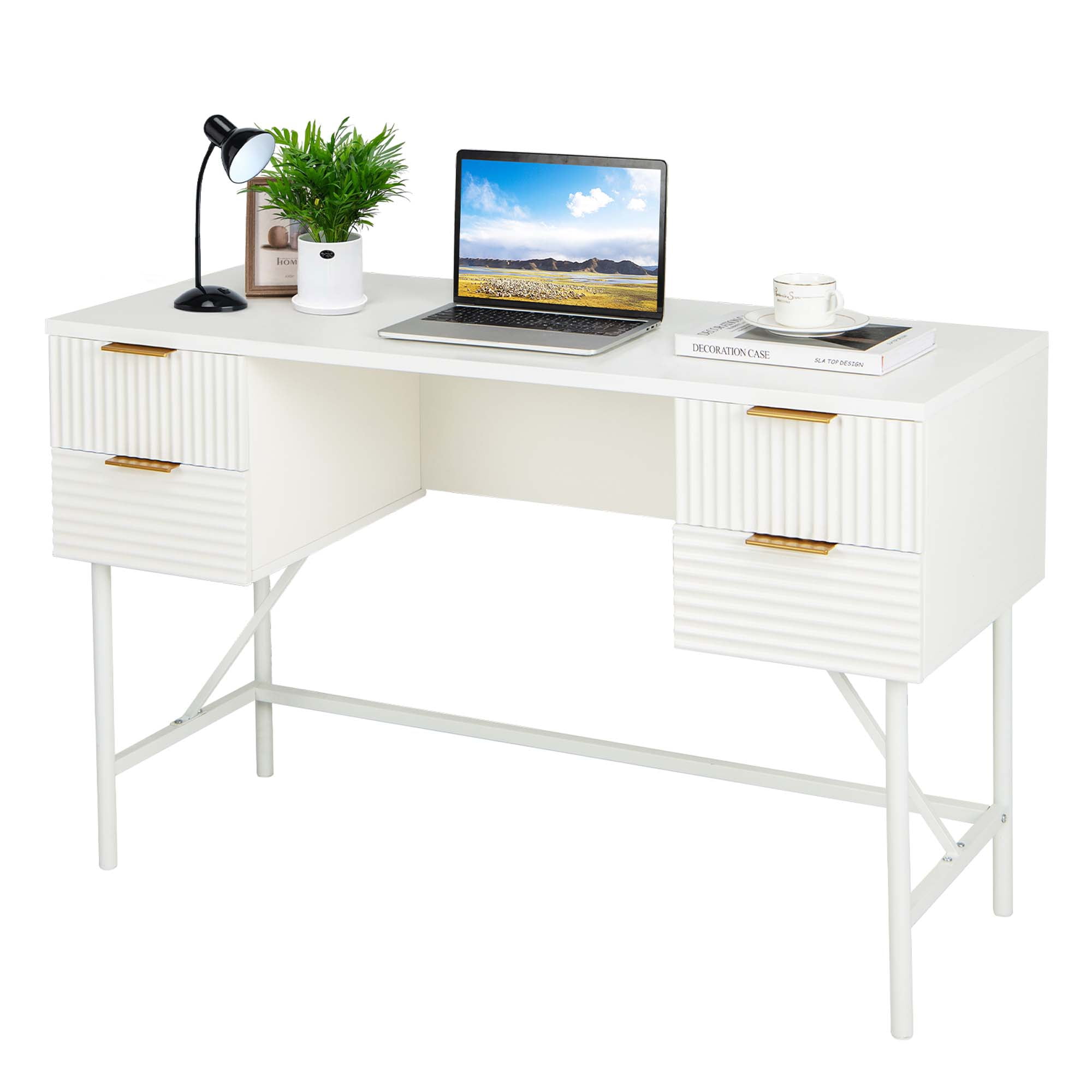 Click here for Costway 48 Computer Desk With 4 Drawers Storage Me... prices