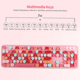 Mofii Sweet Keyboard Mouse Combo Mixed Color 2.4G Wireless Keyboard ...