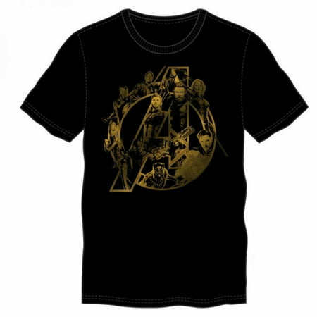 Marvel Avengers: Infinity War Group Metallic Logo Graphic T-Shirt | XL ...