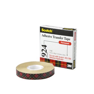 Scotch 924 ATG Adhesive Transfer Tape, 0.50 Inch x 36 Yards, Clear 12 ...