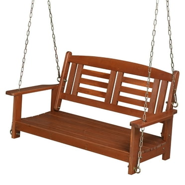 VEIKOUS 5FT Outdoor Hanging Porch Swing Bench with Chains for Garden ...