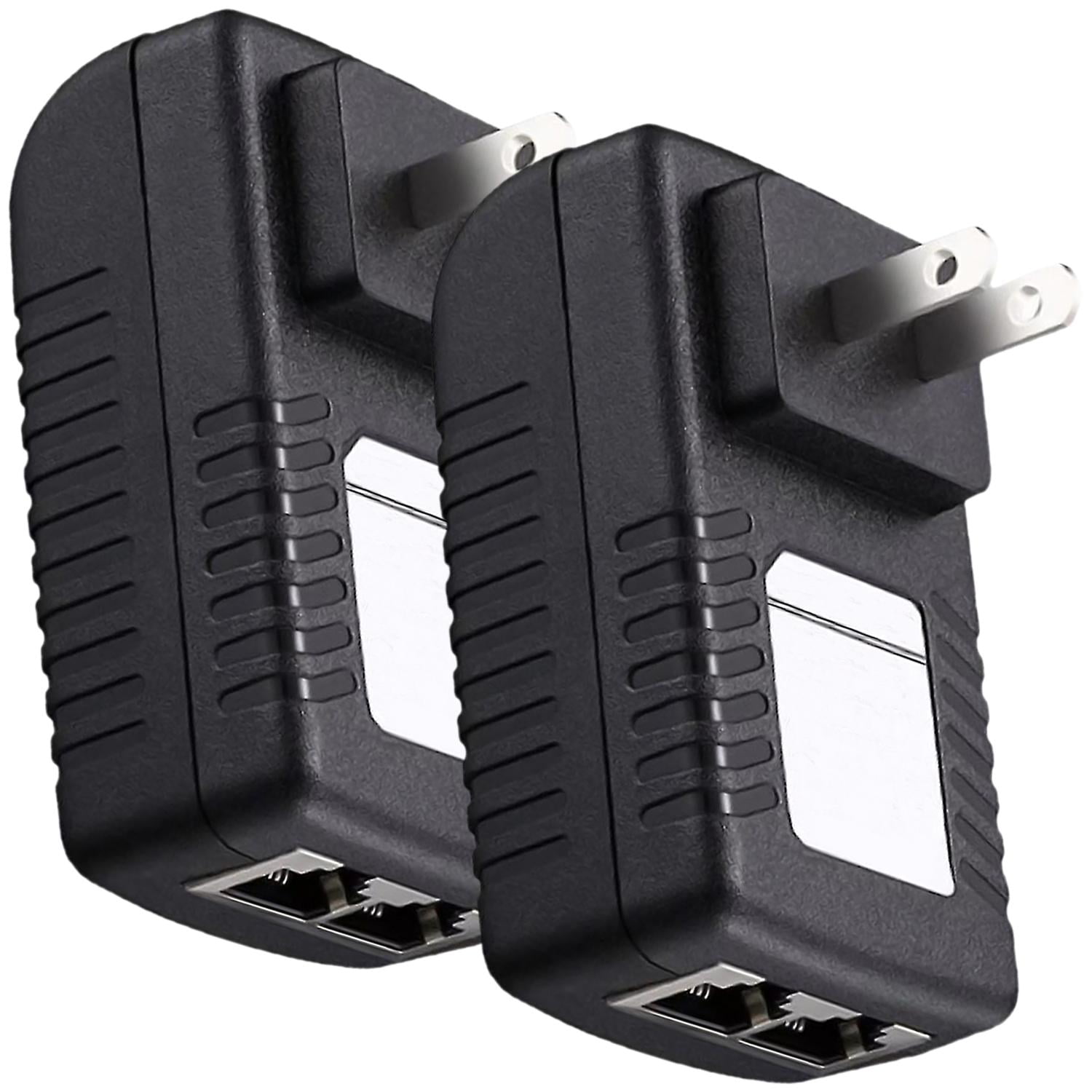 Adaptador POE PowerPOE 2Pzas RJ45 LAN-POE 100Mbps 100-240V 24V 1A Negro ...