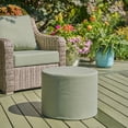 Better Homes & Gardens 20" Round Outdoor Pouf Ottoman, 1-Piece, Green ...