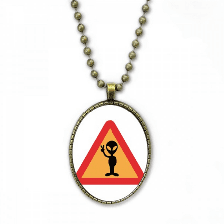 Logo Aliens Art Deco Fashion Necklace Vintage Chain Bead Pendant ...