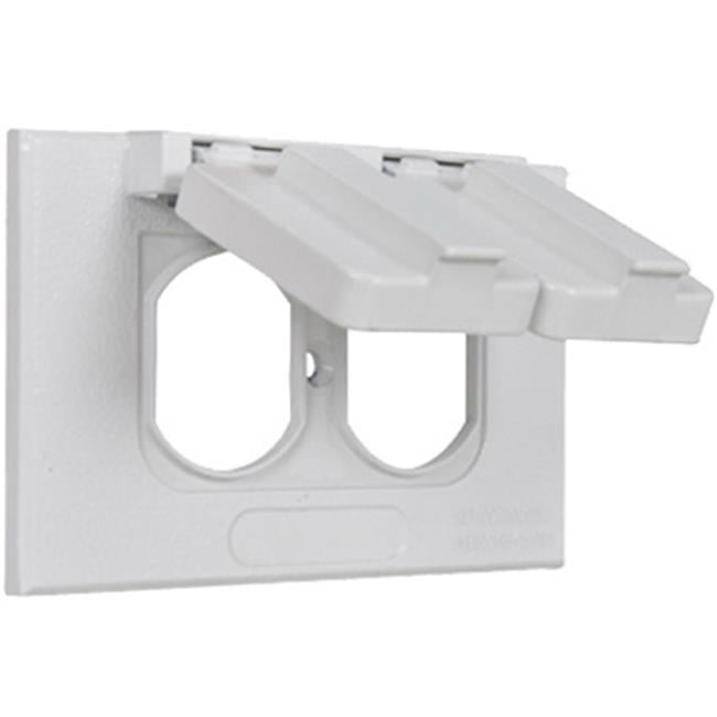 Hubbell Electrical 1C-DH-AL-W Horizontal Single Gang Flip Cover, White ...
