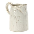 Creative Co-Op 28 oz. Stoneware Pitcher, Reactive Glaze, White (Each ...