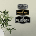 Fancy No Smoking Thank You (Cigarette) Sign (Brushed Silver) - Medium ...