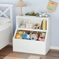 AOILE Kids Bookshelf and Toy Storage - Wooden Toddler Bookcase Cabinet ...