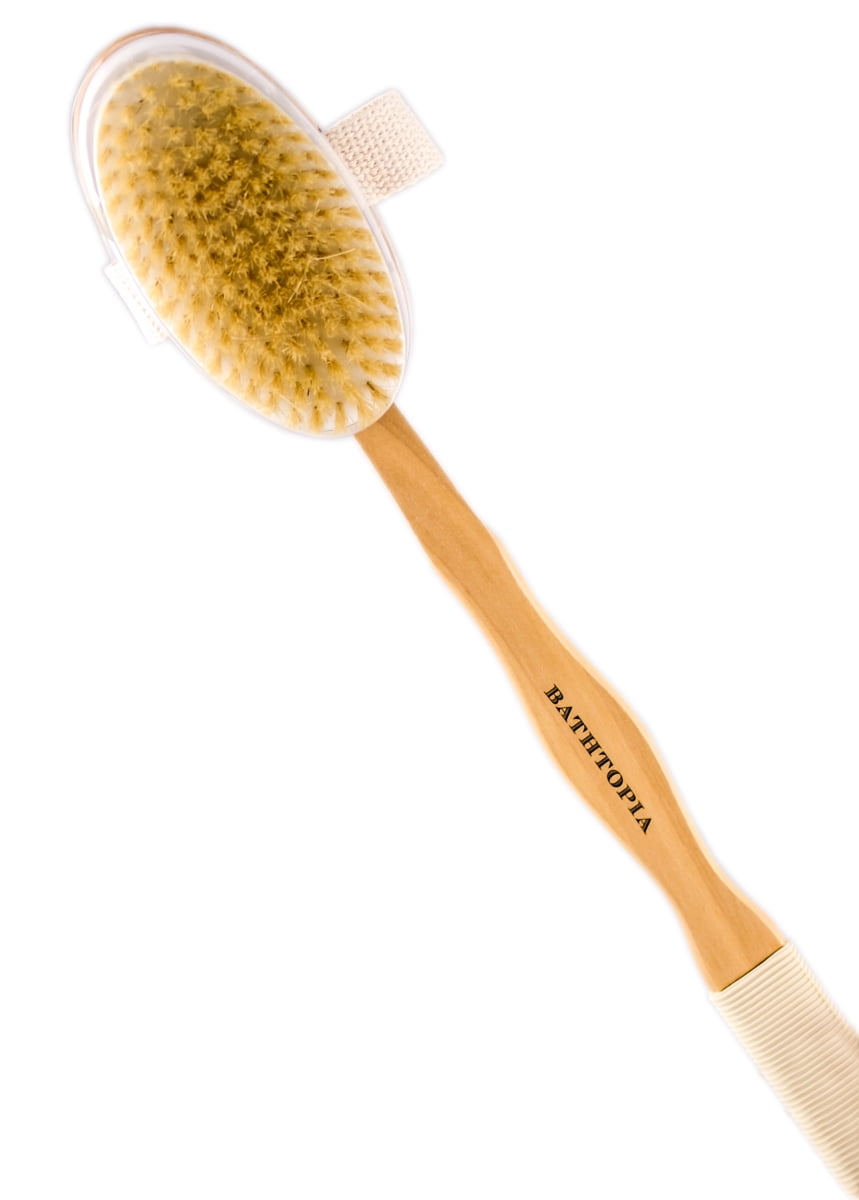 Danielle Creations Bathtopia Wooden Back Brush - Pack of 2 with Sleek ...